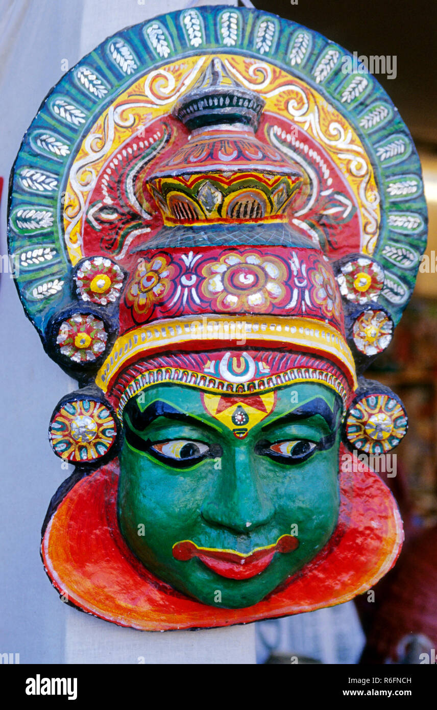 Classical dance mask, Kerala, India Stock Photo - Alamy