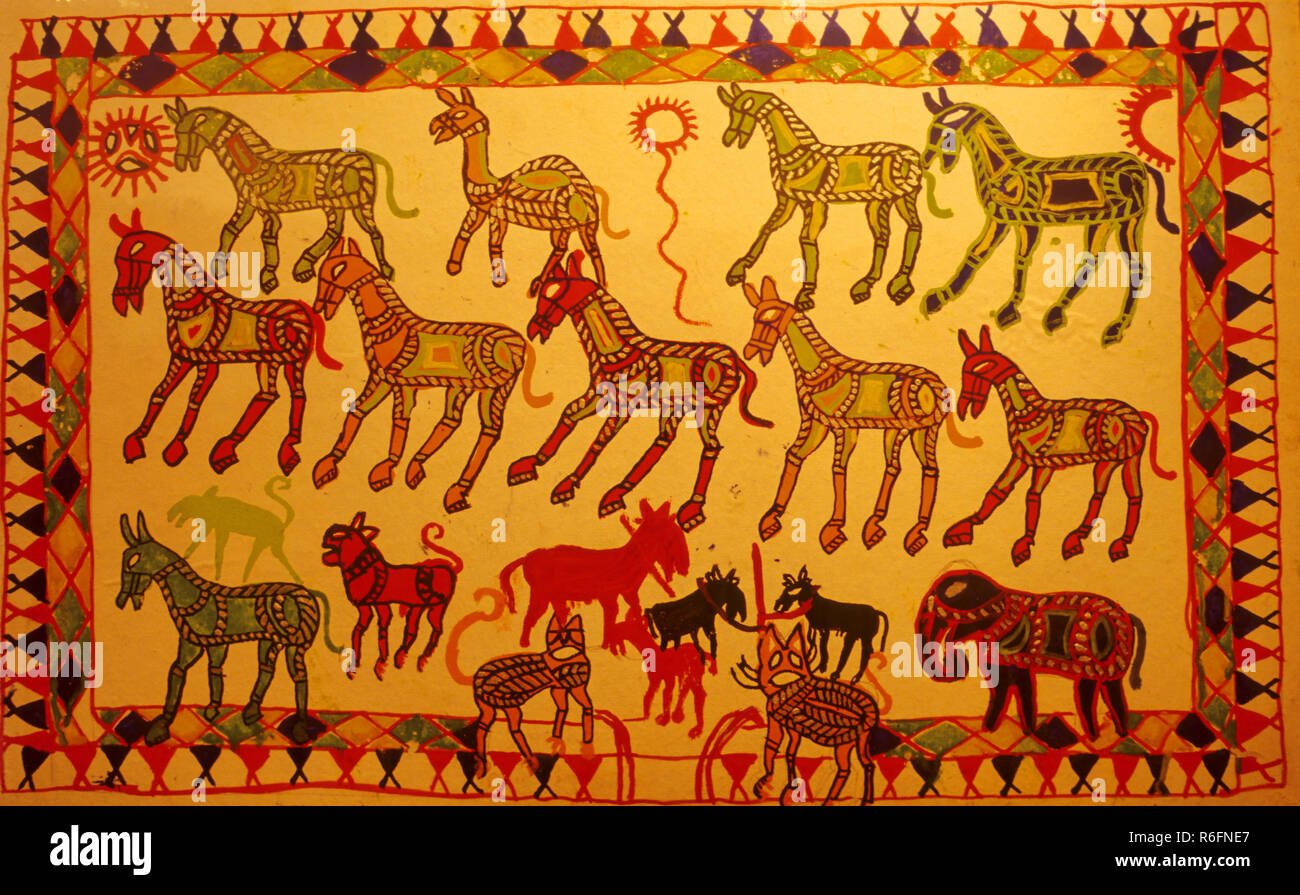 Pithora painting hi-res stock photography and images - Alamy