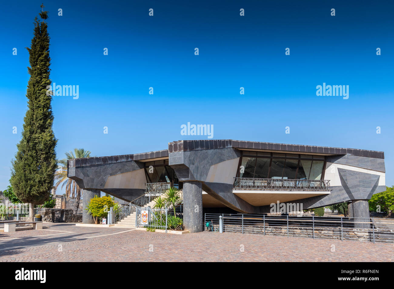 The Modern Church Of Saint Peter House In Capernaum Built On Top The ...