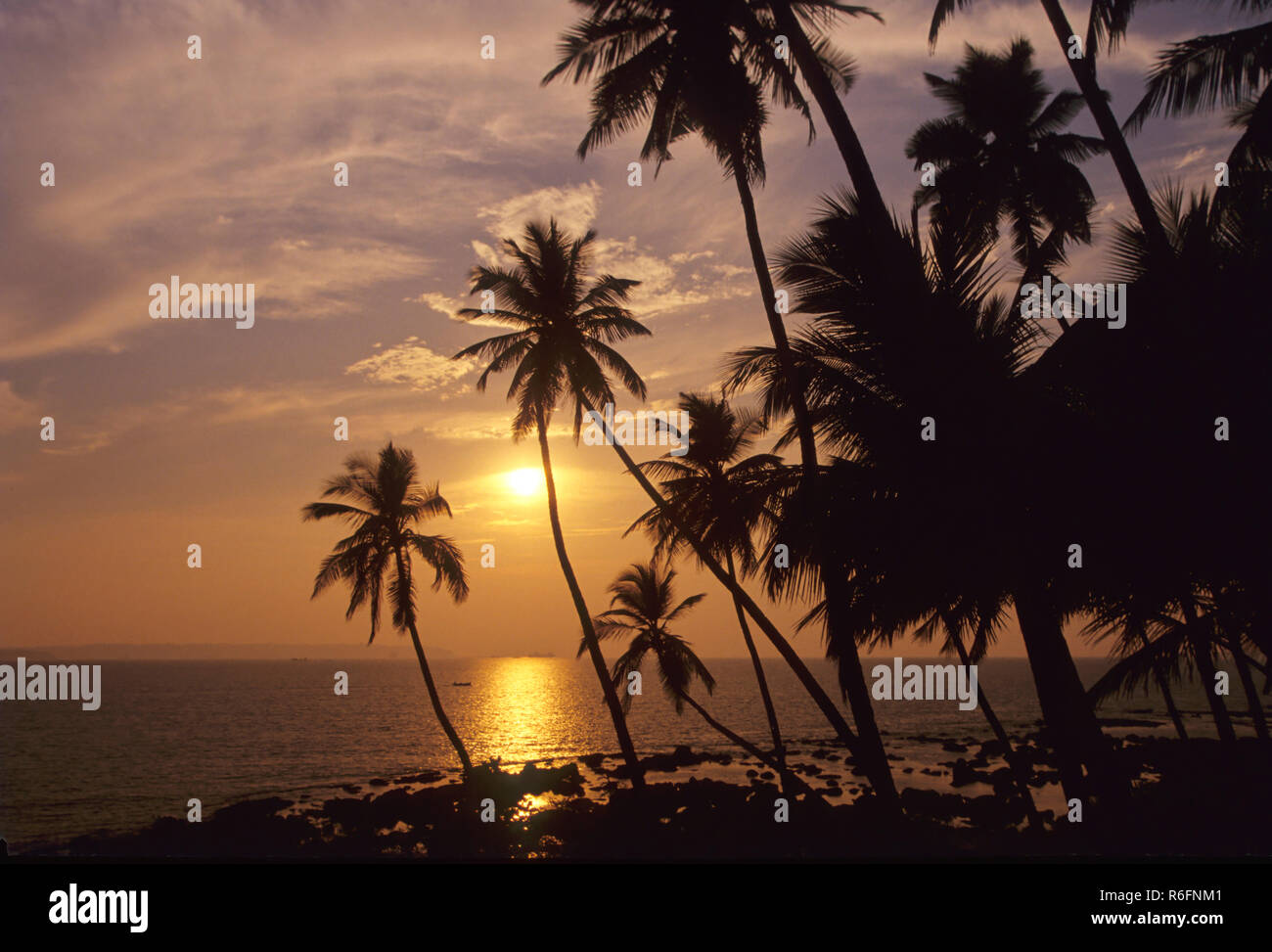sunset at Bambolim Beach, goa, india Stock Photo - Alamy