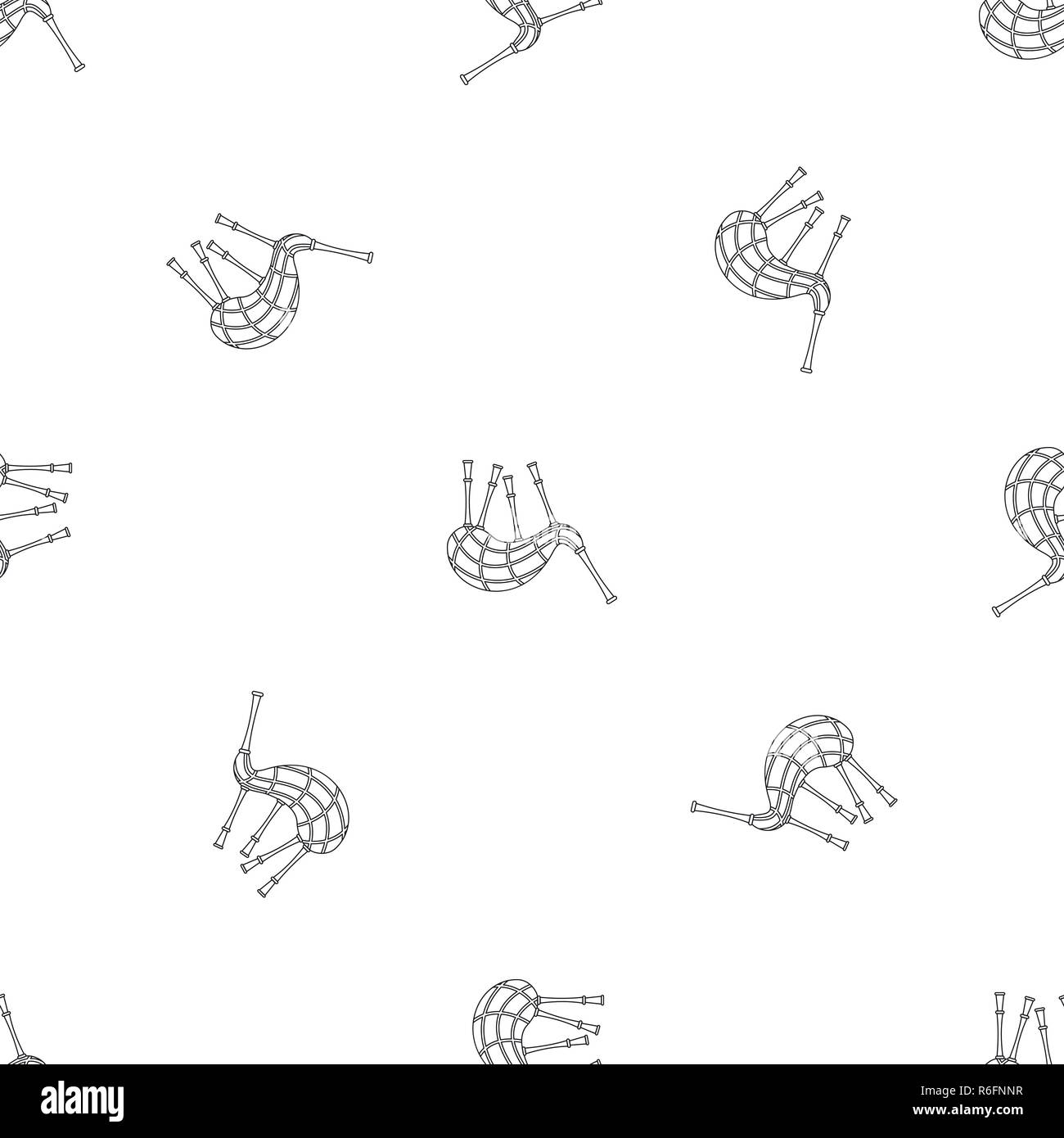 Musical bagpipes pattern seamless vector repeat geometric for any web design Stock Vector Image ...