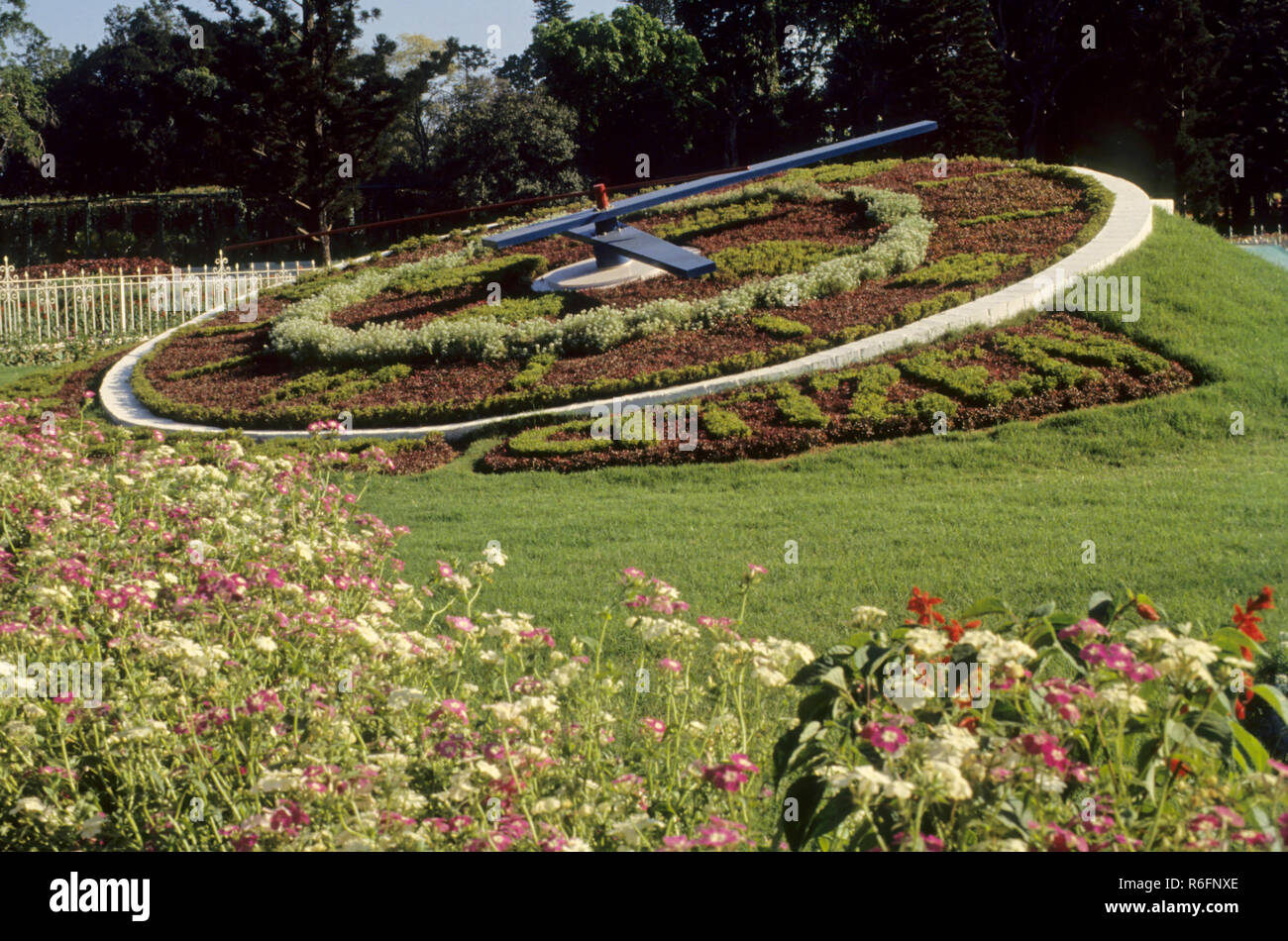 Flower Clock in Lalbagh Botanical Gardens, bangalore, karnataka, india ...