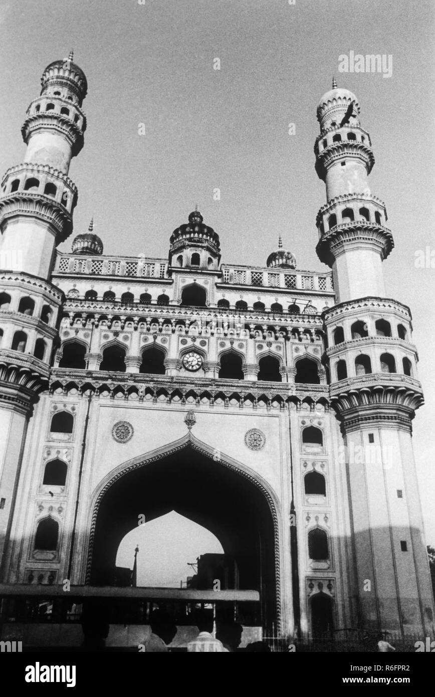 Charminar, monument and mosque, Hyderabad, Andhra Pradesh, Telangana ...