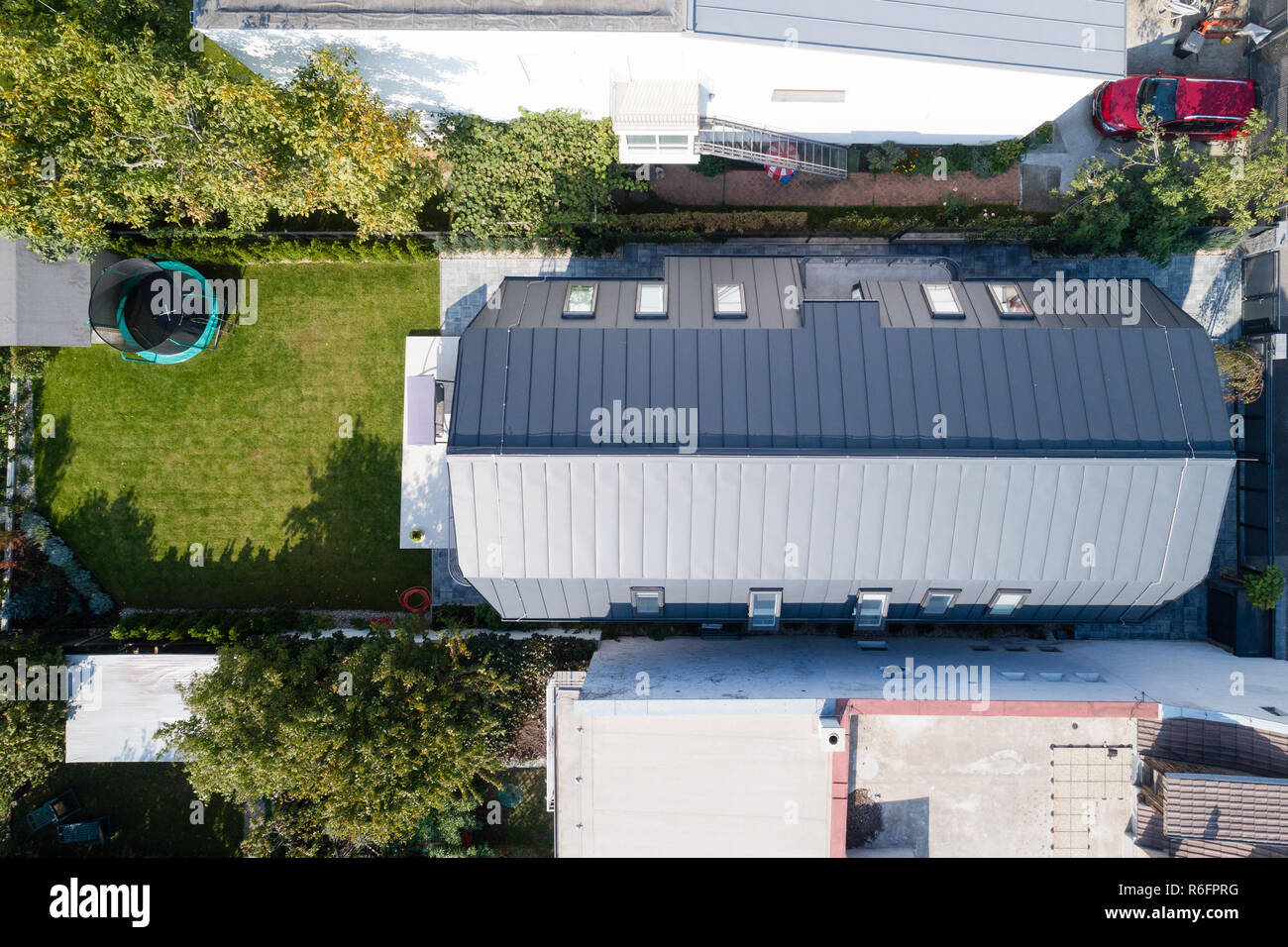 View of modern house from above Stock Photo - Alamy