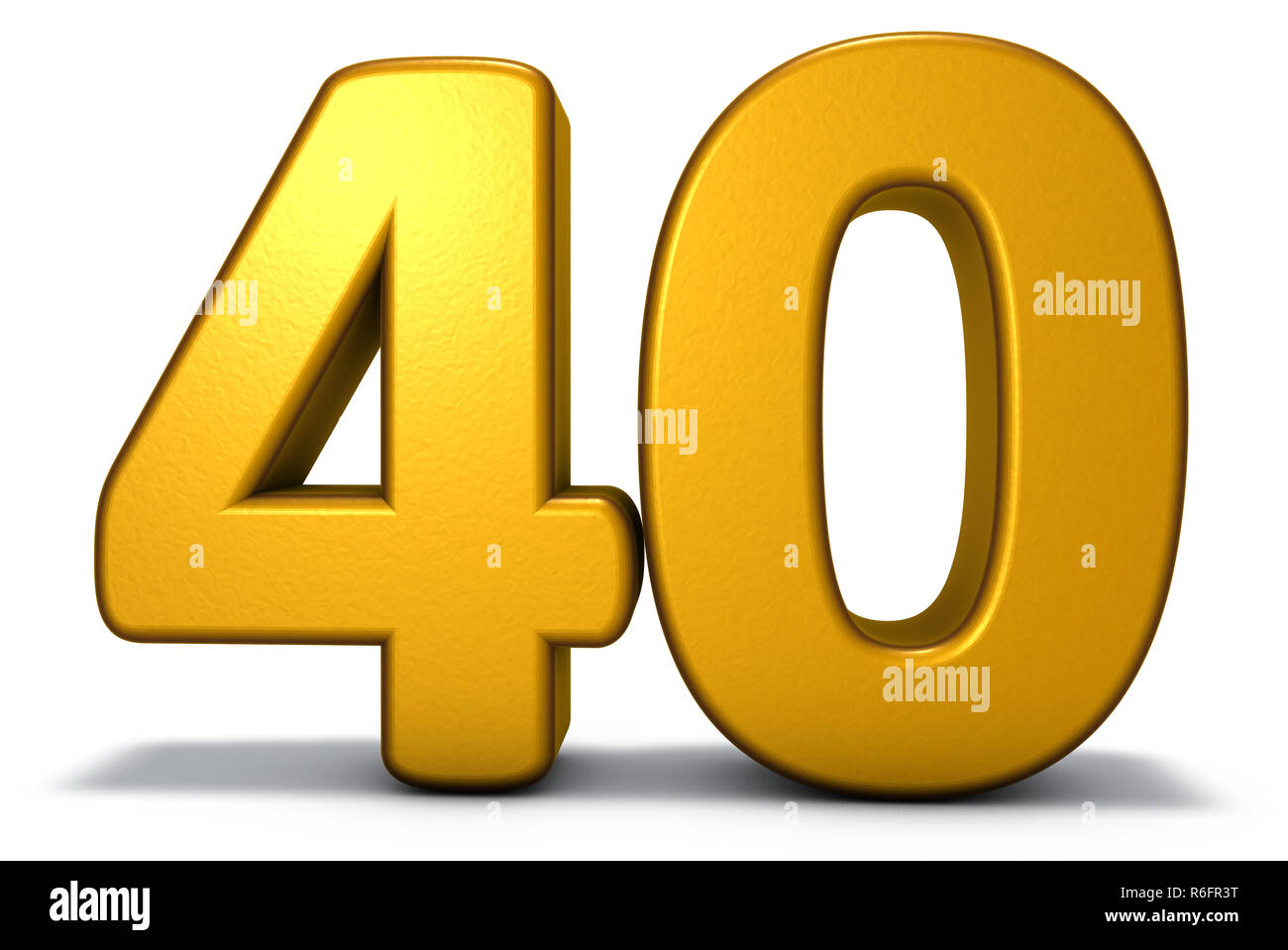3d number 40 forty hi-res stock photography and images - Alamy