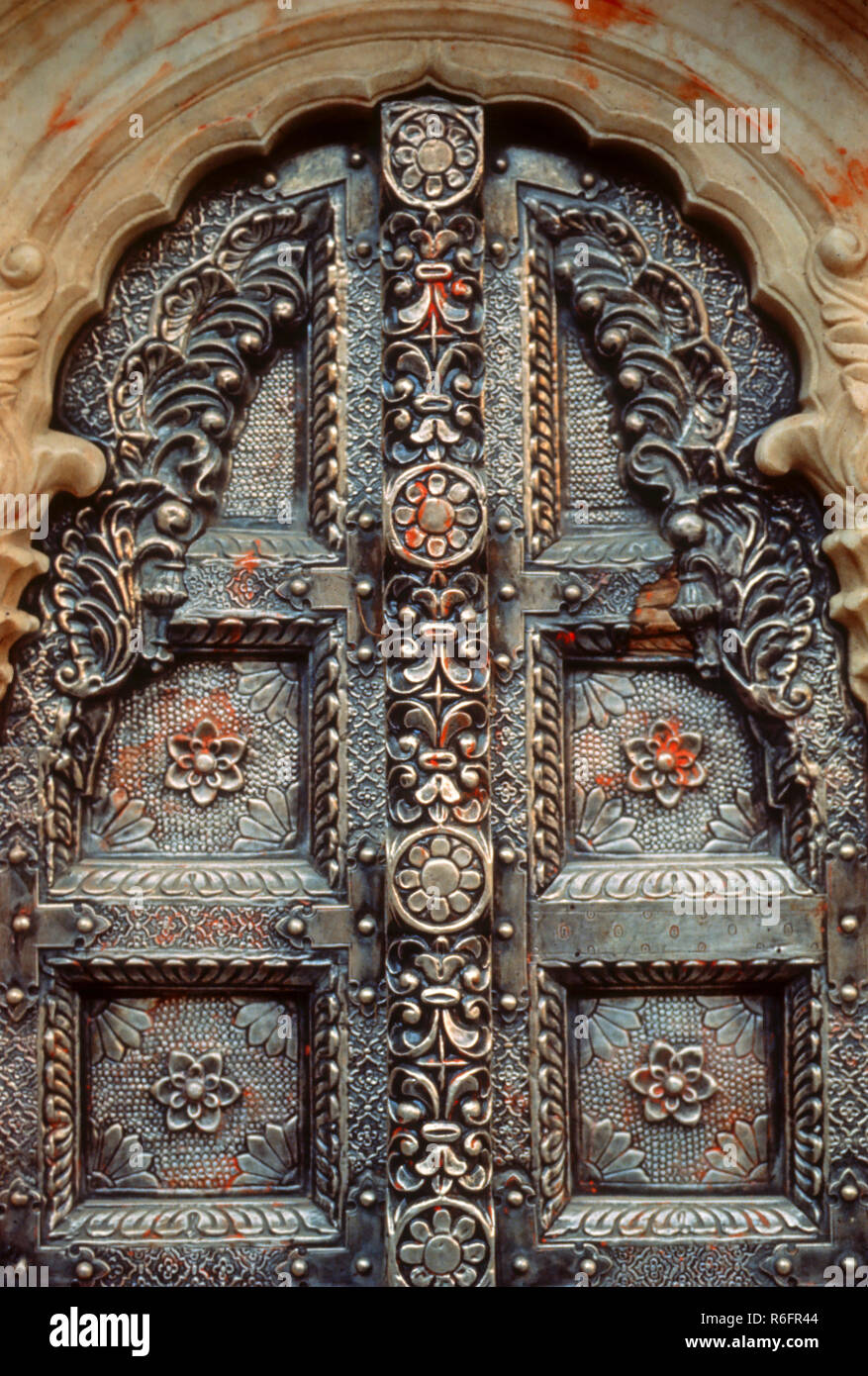 metal door, karni mata temple, bikaner, rajasthan, India, Asia Stock ...
