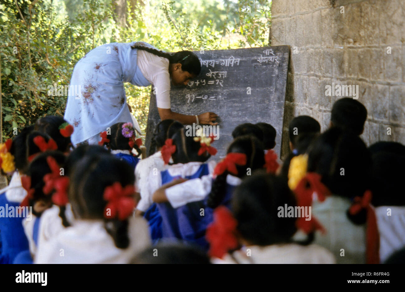 children studying in rural school, india Stock Photo - Alamy