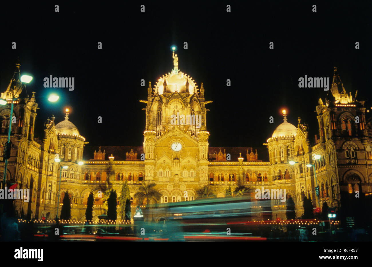 illuminated Victoria Terminus VT now at Chhatrapati Shivaji Terminus ...