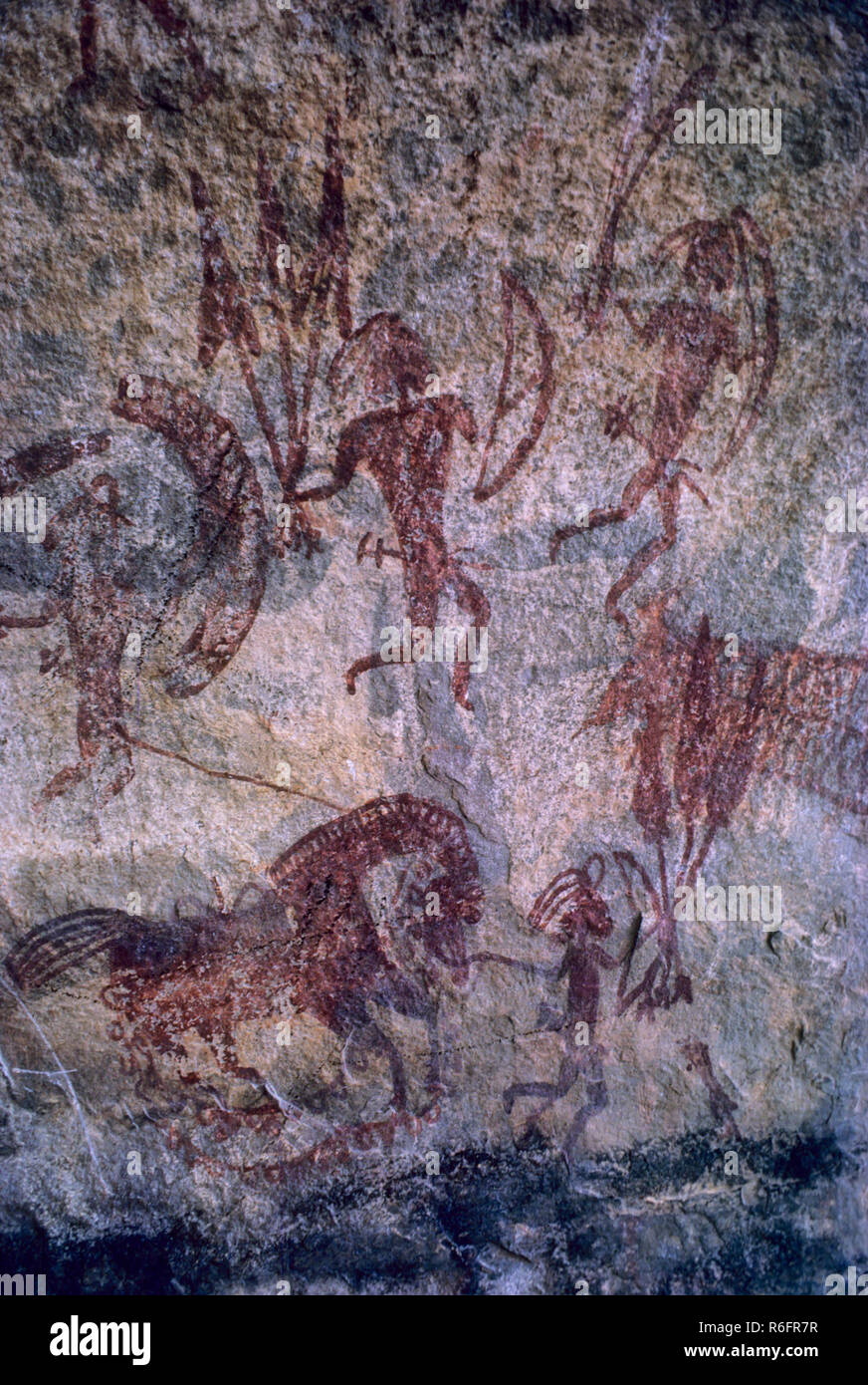Cave painting, bhimbetka, bhopal, madhya pradesh, india Stock Photo - Alamy
