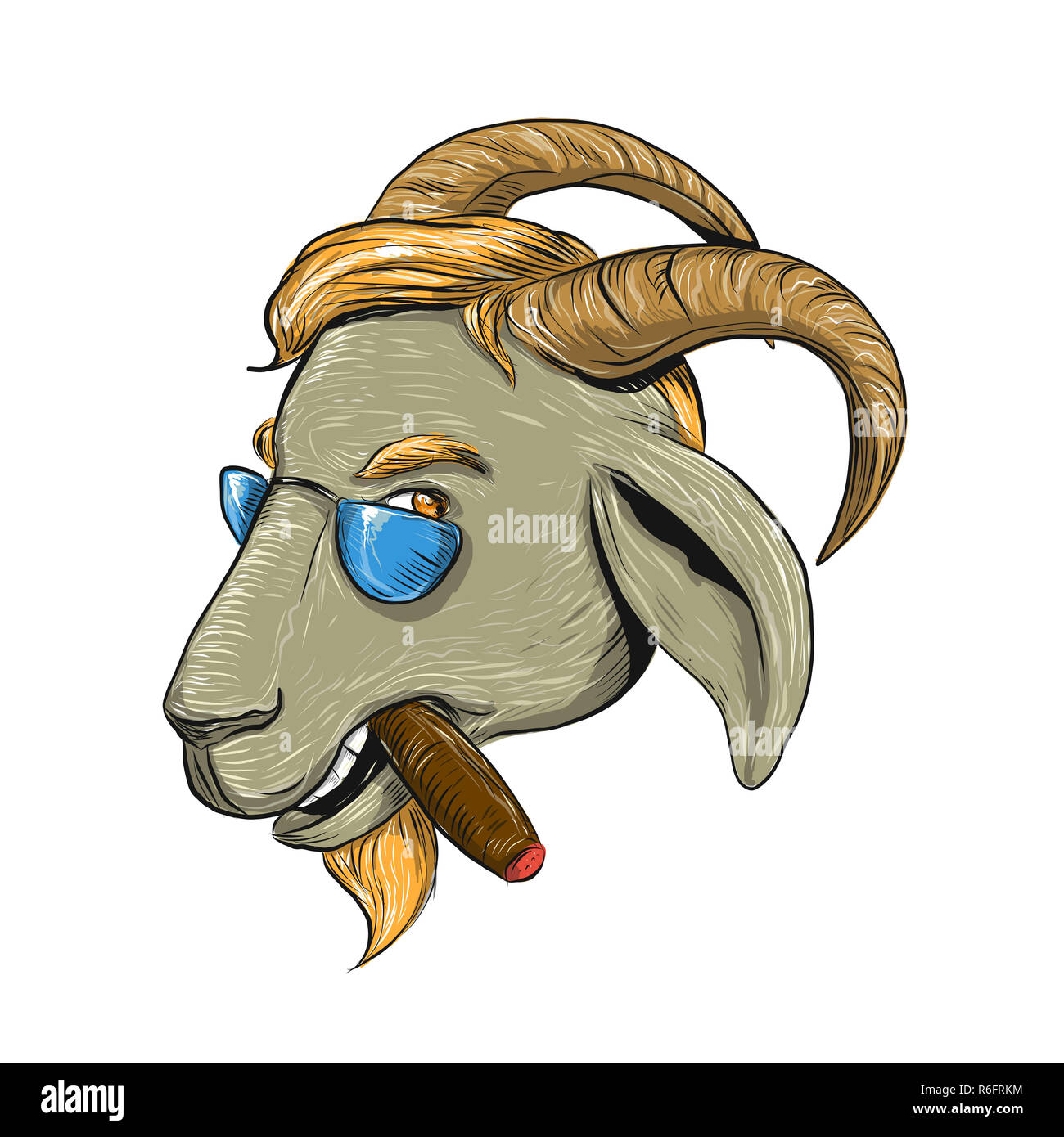 Goat Drawing High Resolution Stock Photography and Images - Alamy
