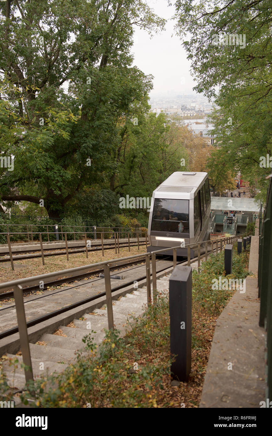 The funicular at Montmartre in Paris, France Stock Photo - Alamy
