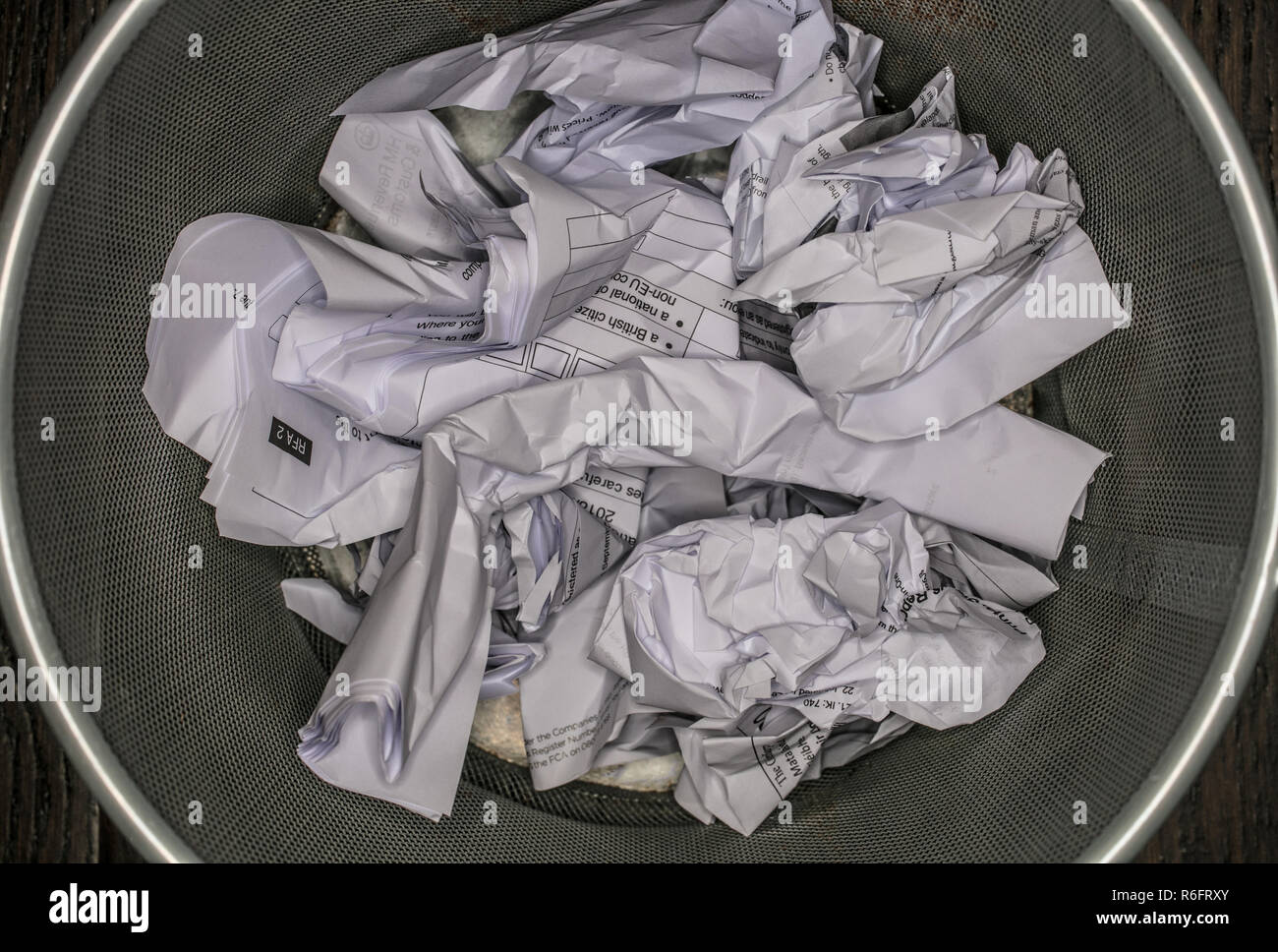 Waste Paper Bin Stock Photo - Alamy