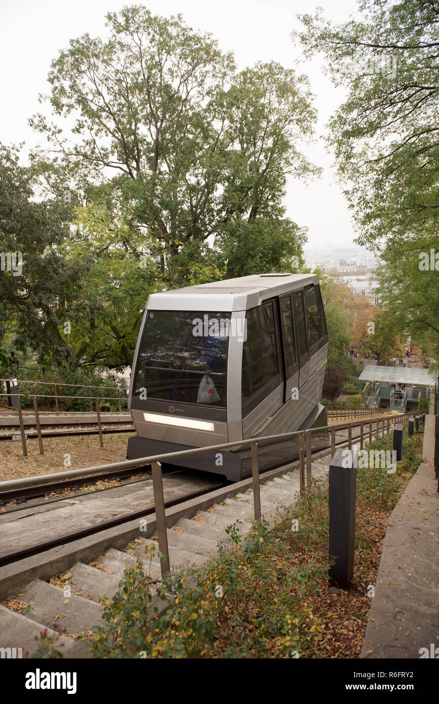The funicular at Montmartre in Paris, France Stock Photo - Alamy
