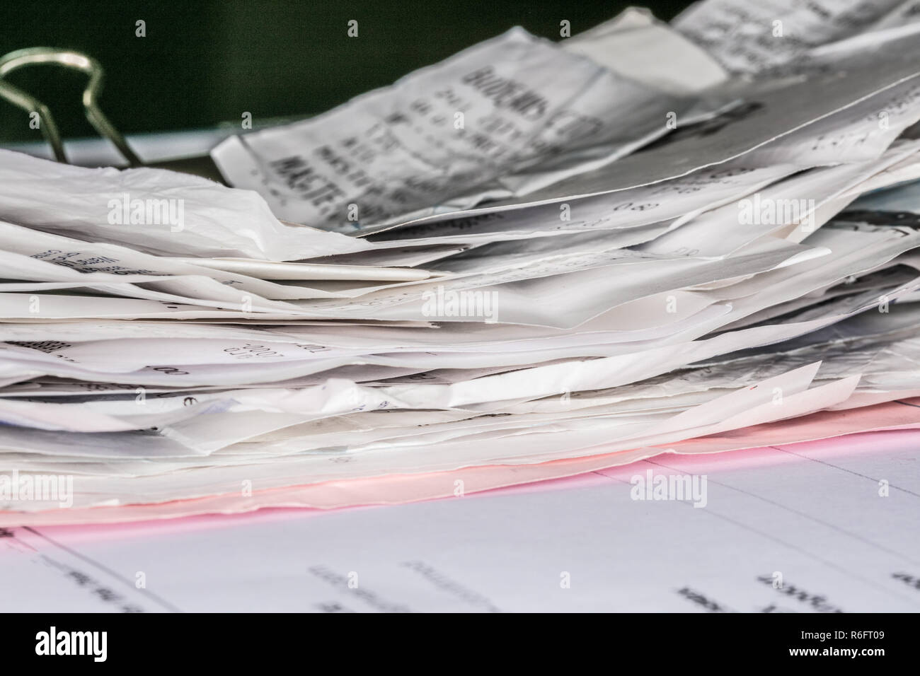 Pile of receipts hi-res stock photography and images - Alamy