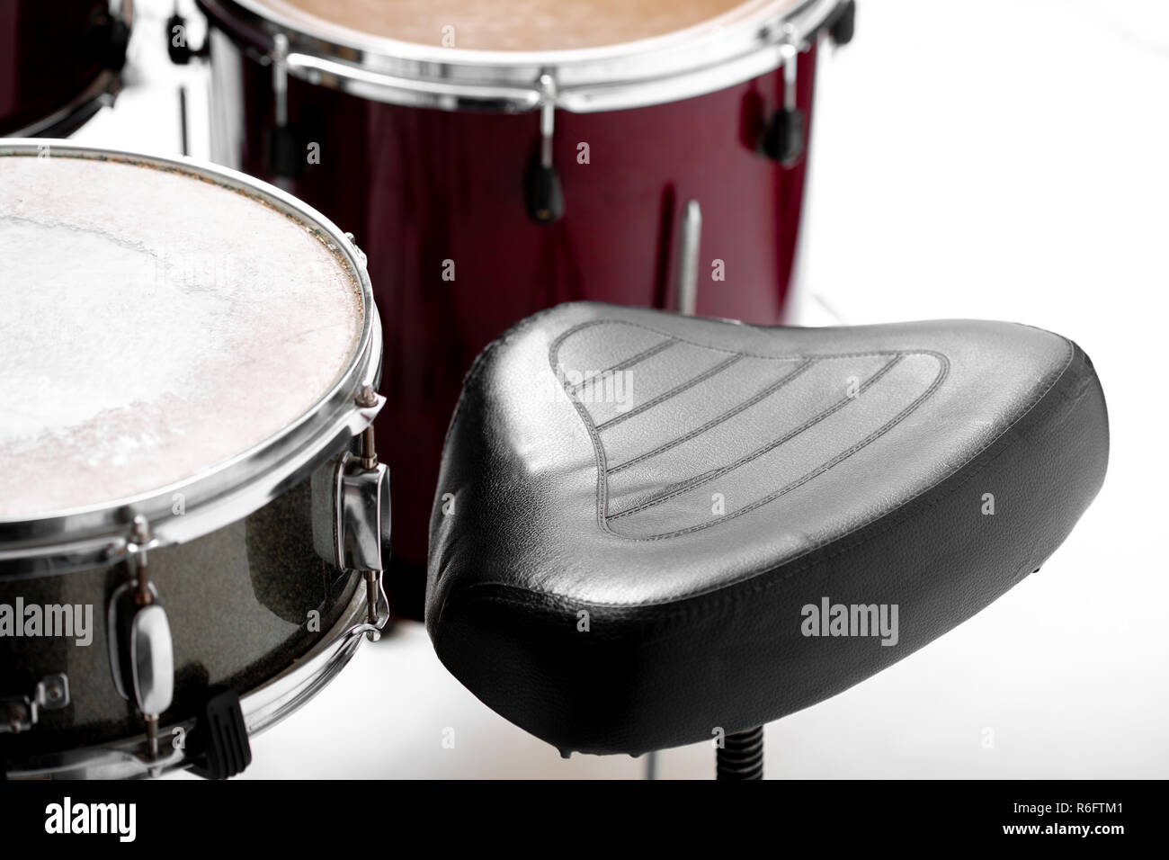 drum set on white background. musical instruments Stock Photo - Alamy