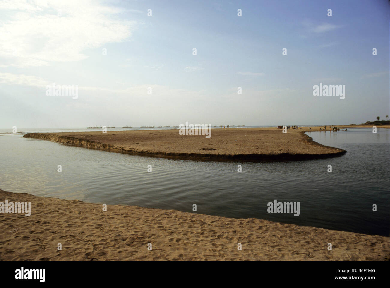 kaveri river joining to sea, poompuhar, tamil nadu, india Stock Photo ...