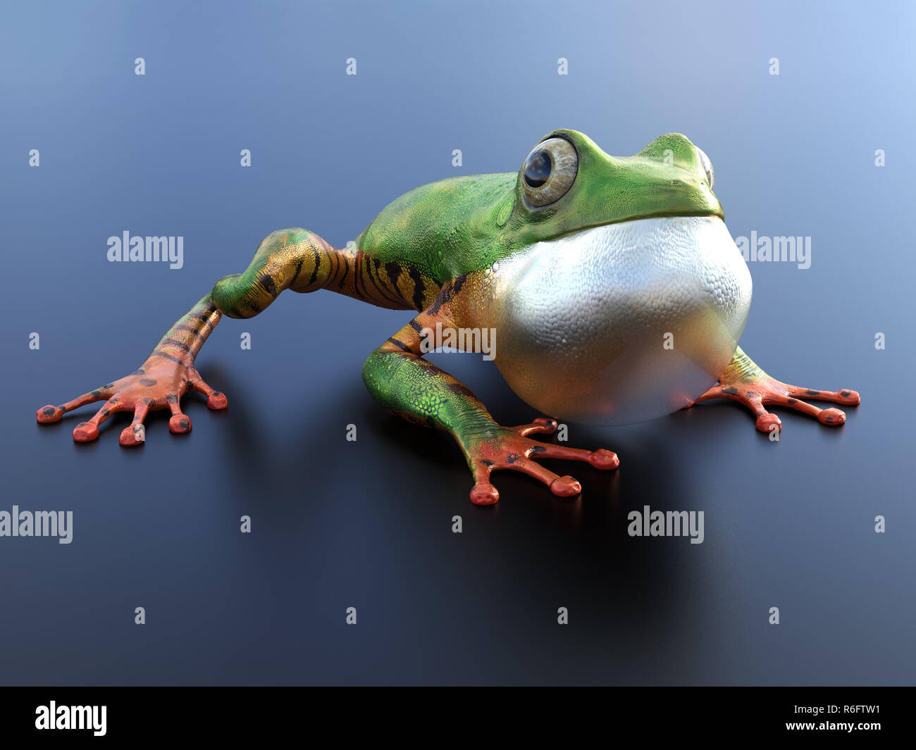 3D rendering of a realistic tree frog Stock Photo - Alamy