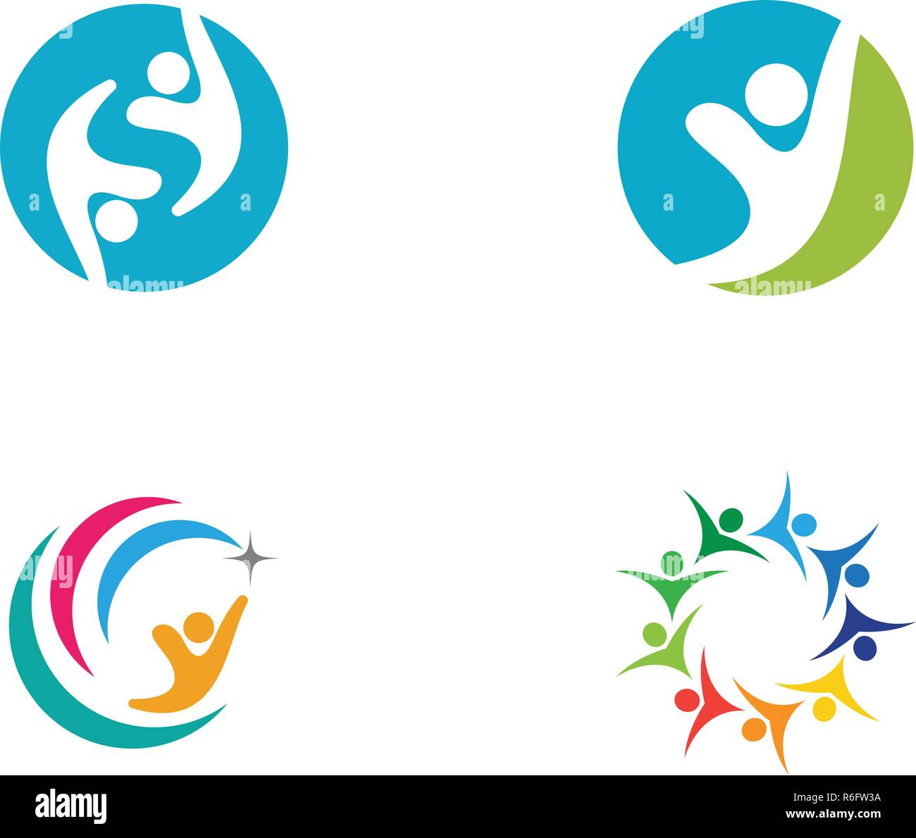 Healthy Logo Template Stock Vector Image & Art - Alamy