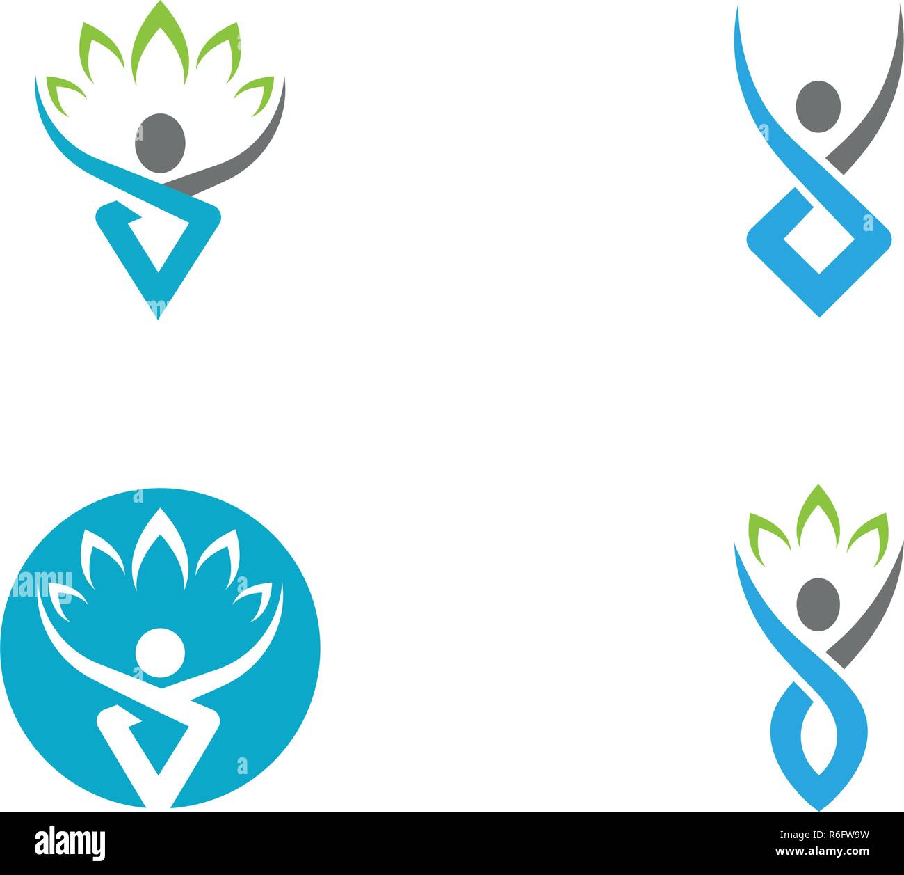 Healthy Logo Template Stock Vector Image & Art - Alamy