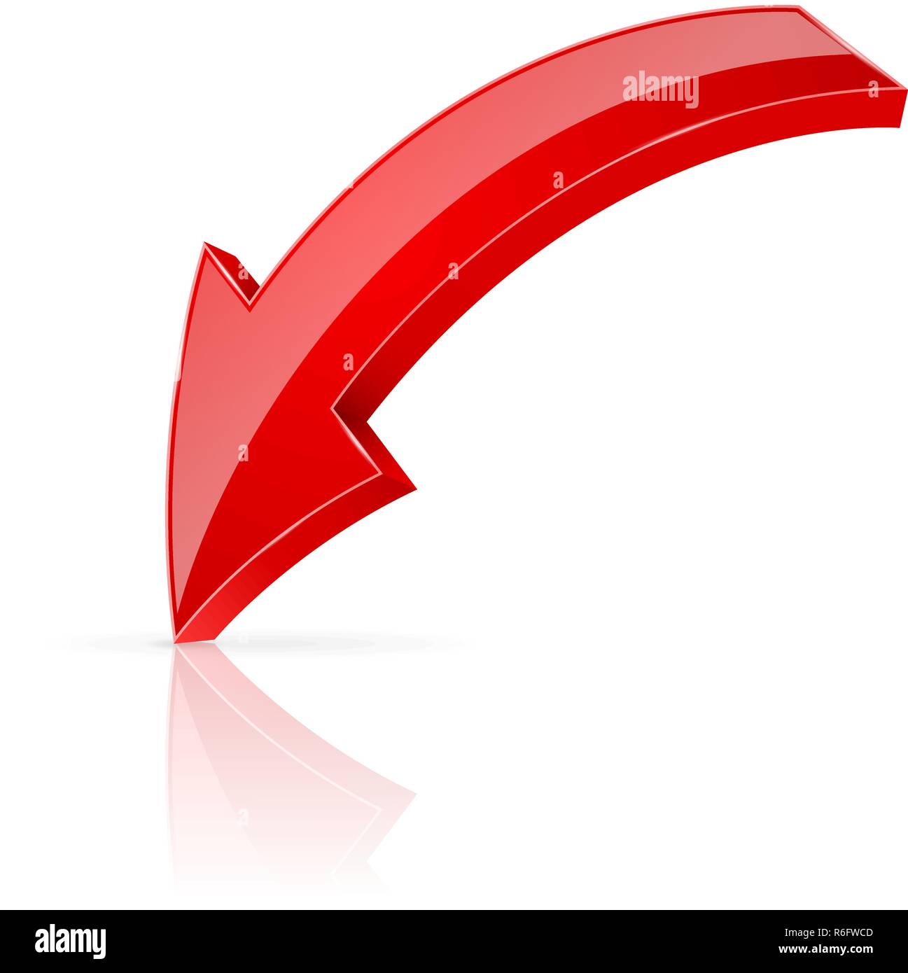 Arrow down success Stock Vector Images - Alamy