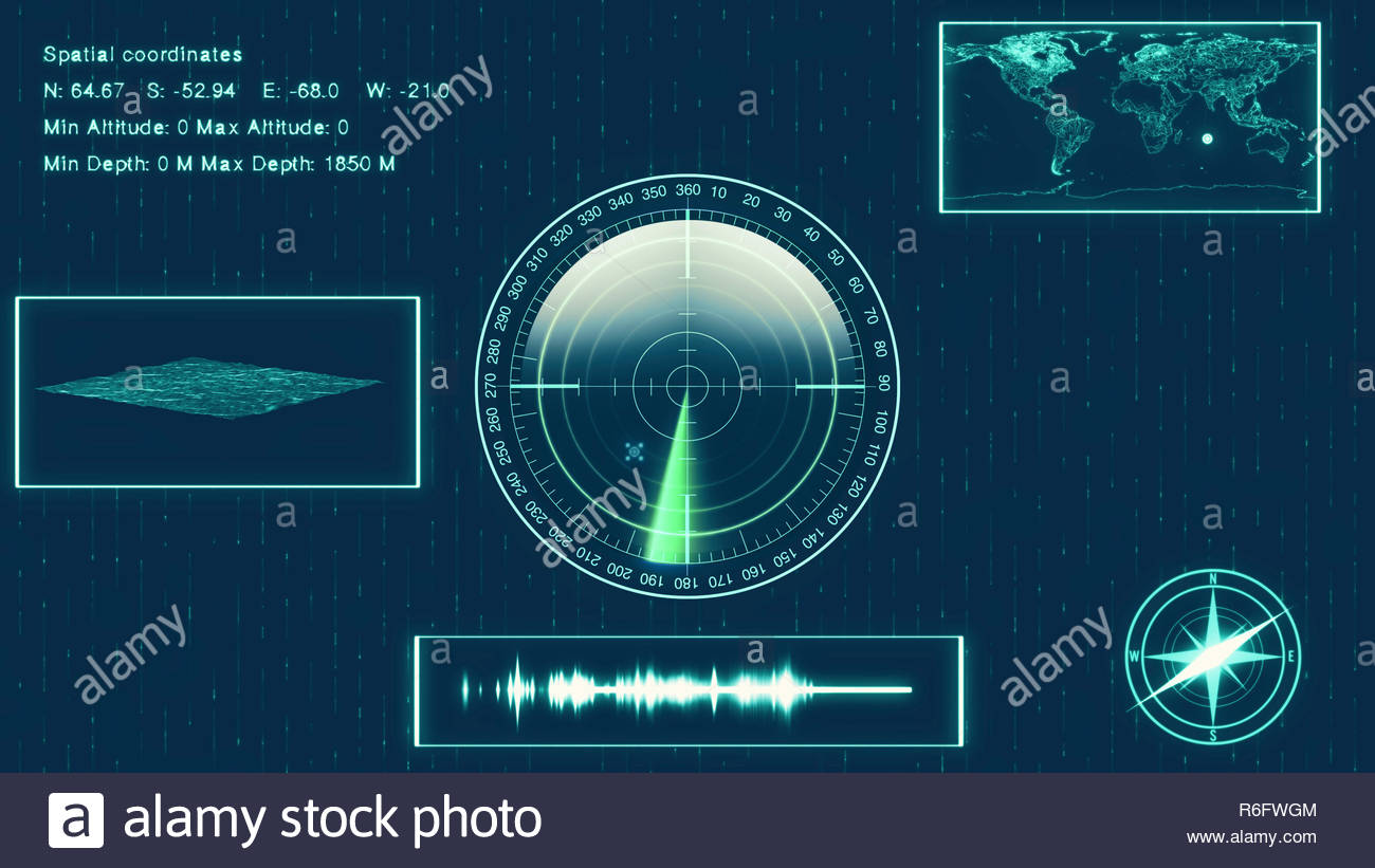 Submarine Sonar Screen Stock Photos & Submarine Sonar Screen Stock ...