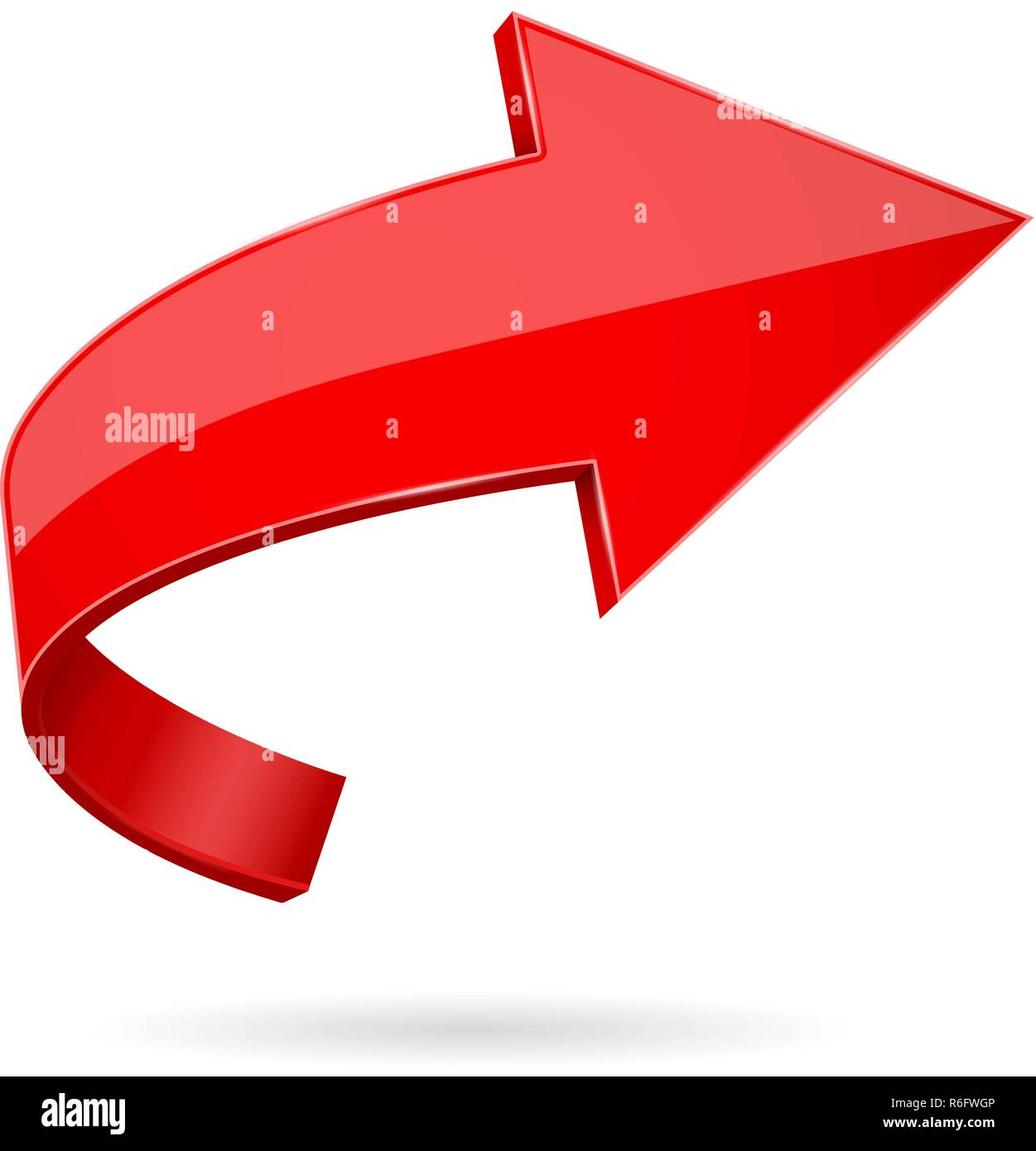 Red 3d arrow Stock Vector Image & Art - Alamy