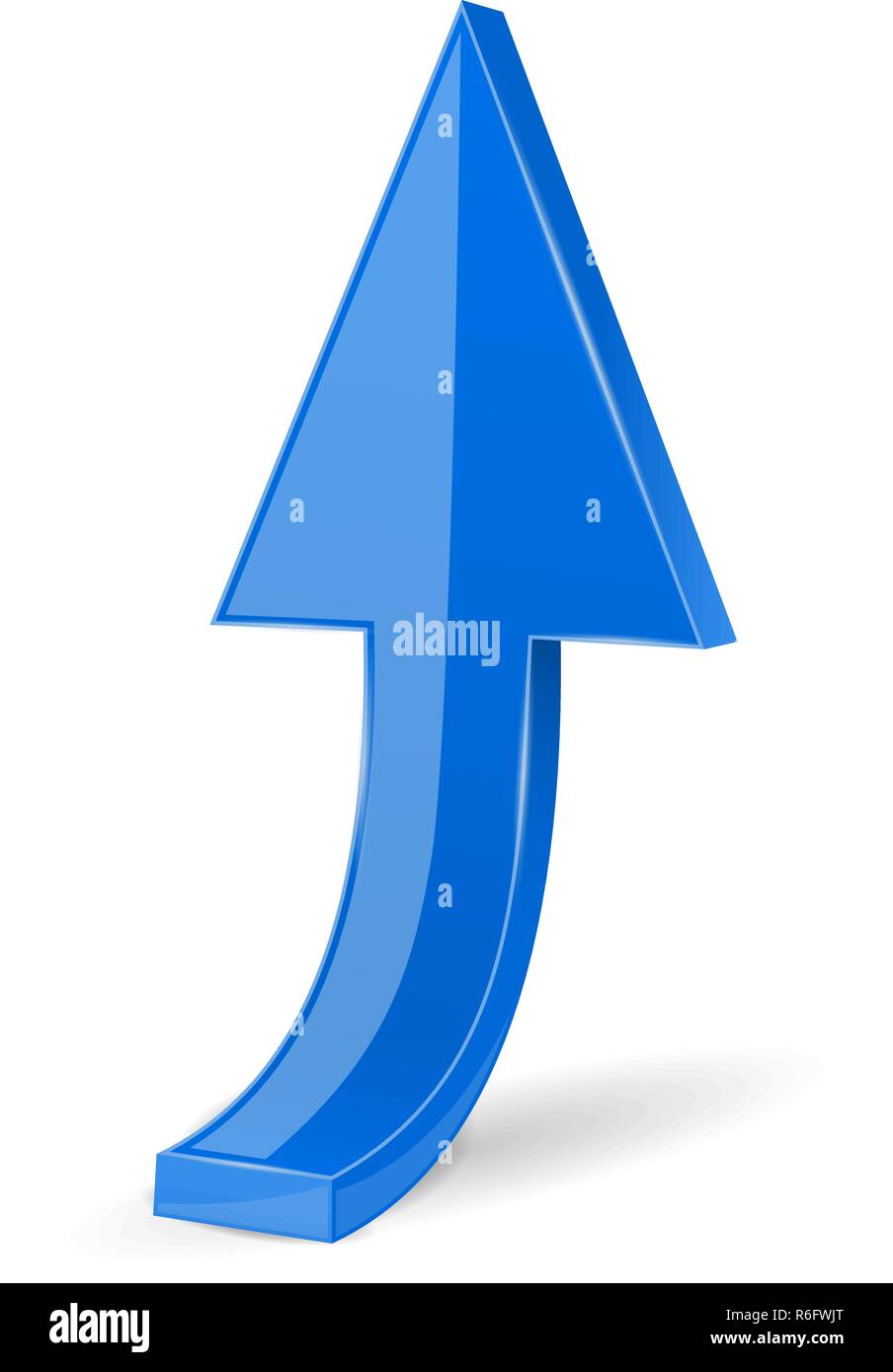 Arrow. Blue moving up 3d icon Stock Vector Image & Art - Alamy
