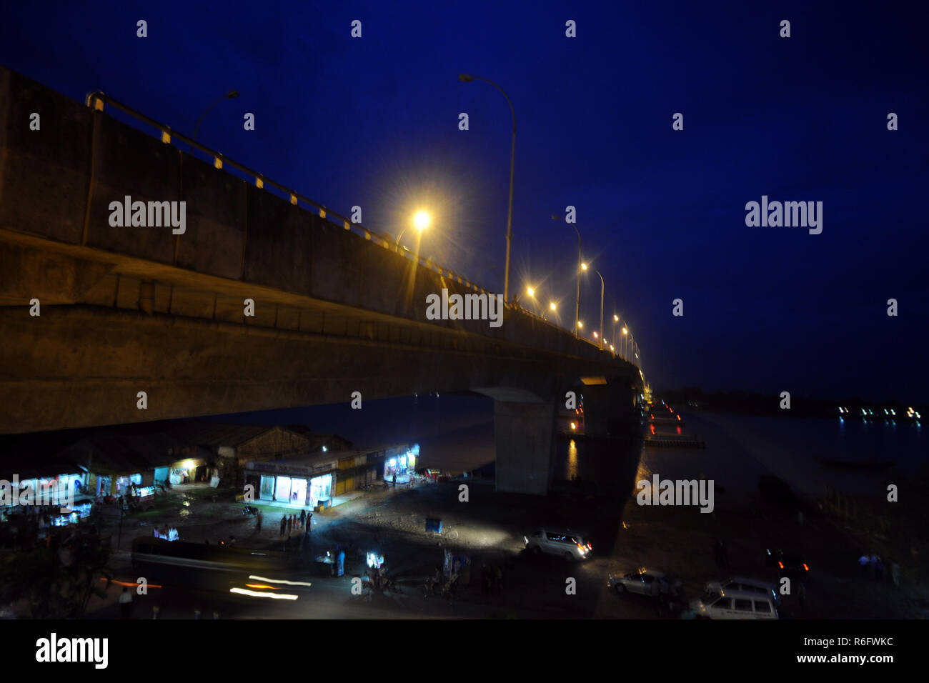 Khulna, Bangladesh - September 28, 2013: Khan Jahab Ali Bridge over the ...
