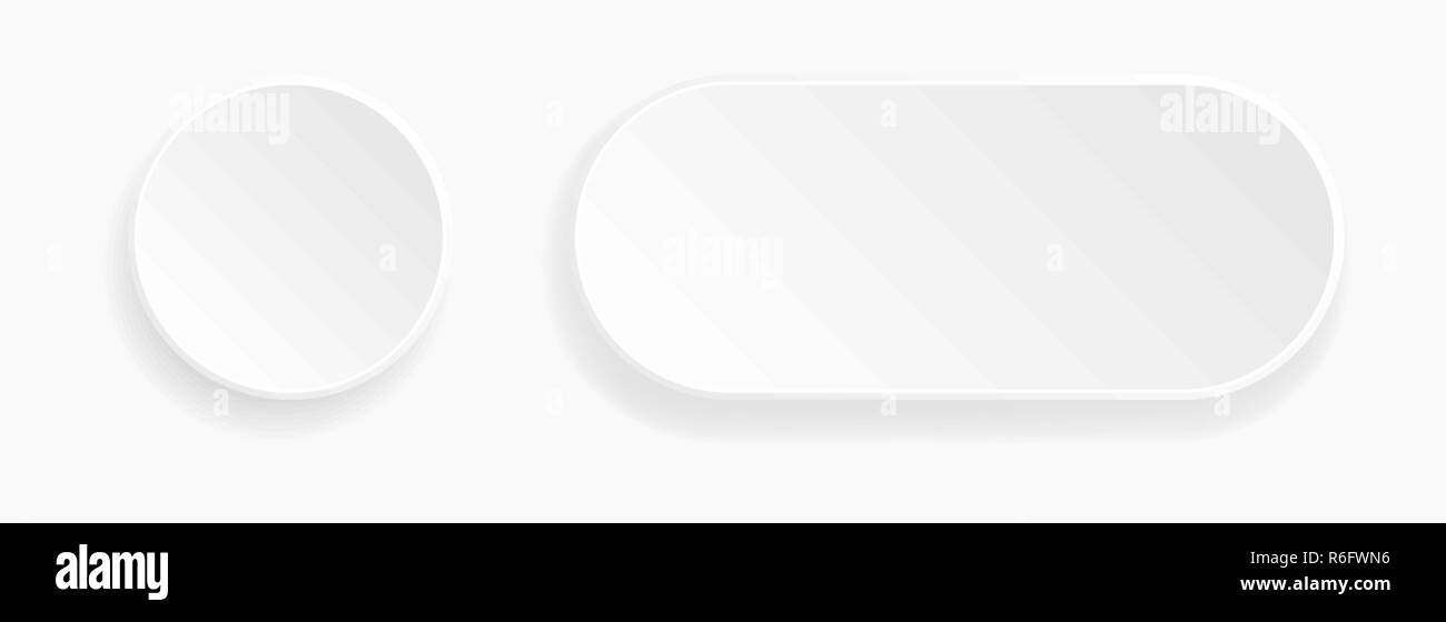 Web embossed 3d buttons. White blank 3d icons Stock Vector Image & Art ...