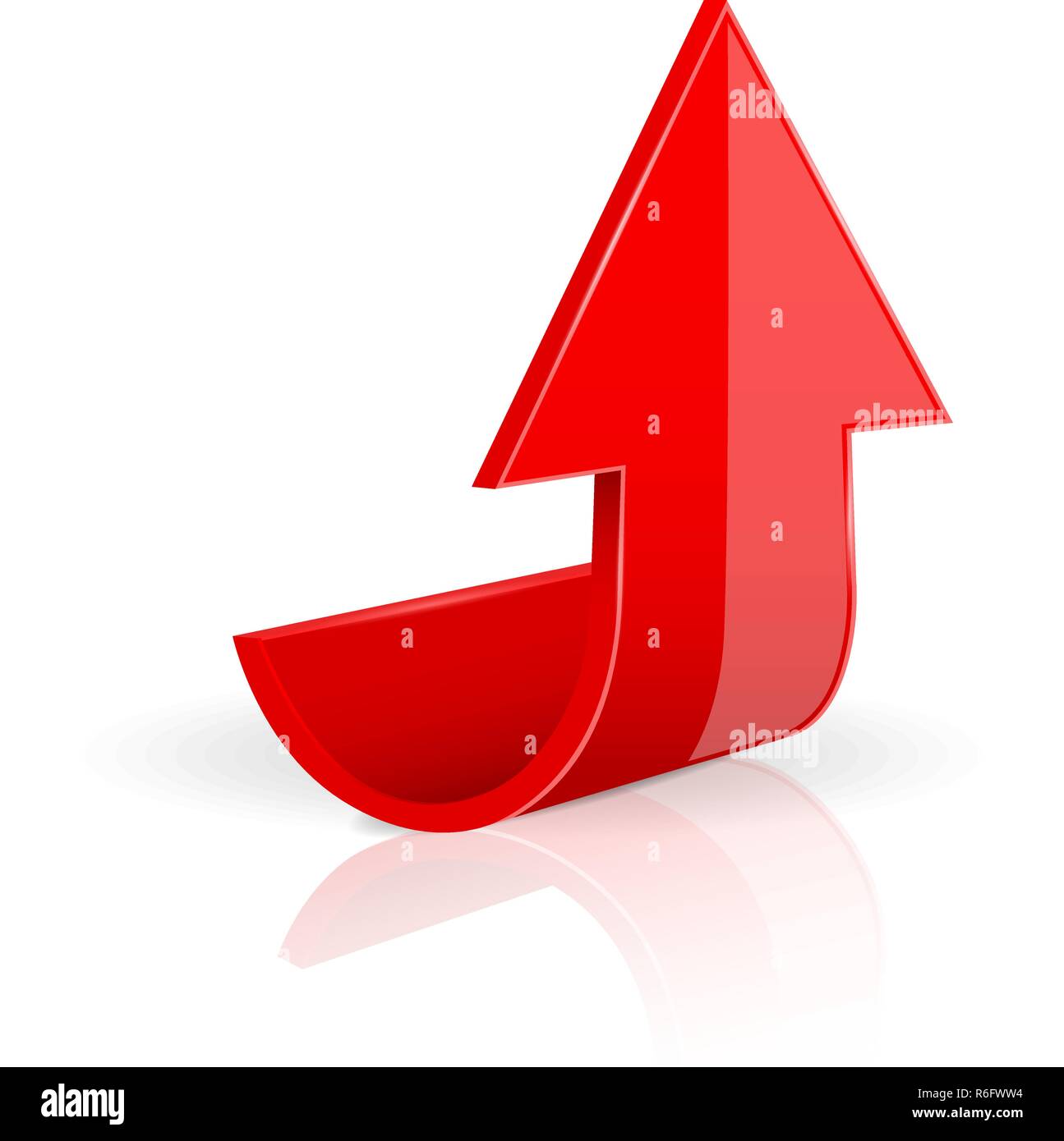 Arrow. Red moving up 3d icon Stock Vector Image & Art - Alamy