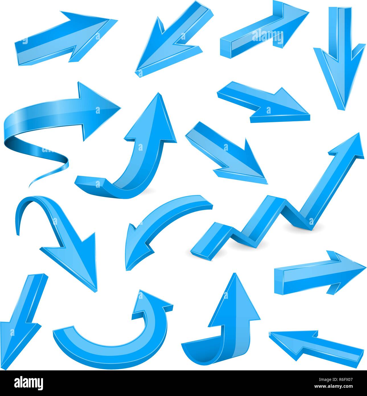 Blue direction arrows hi-res stock photography and images - Alamy