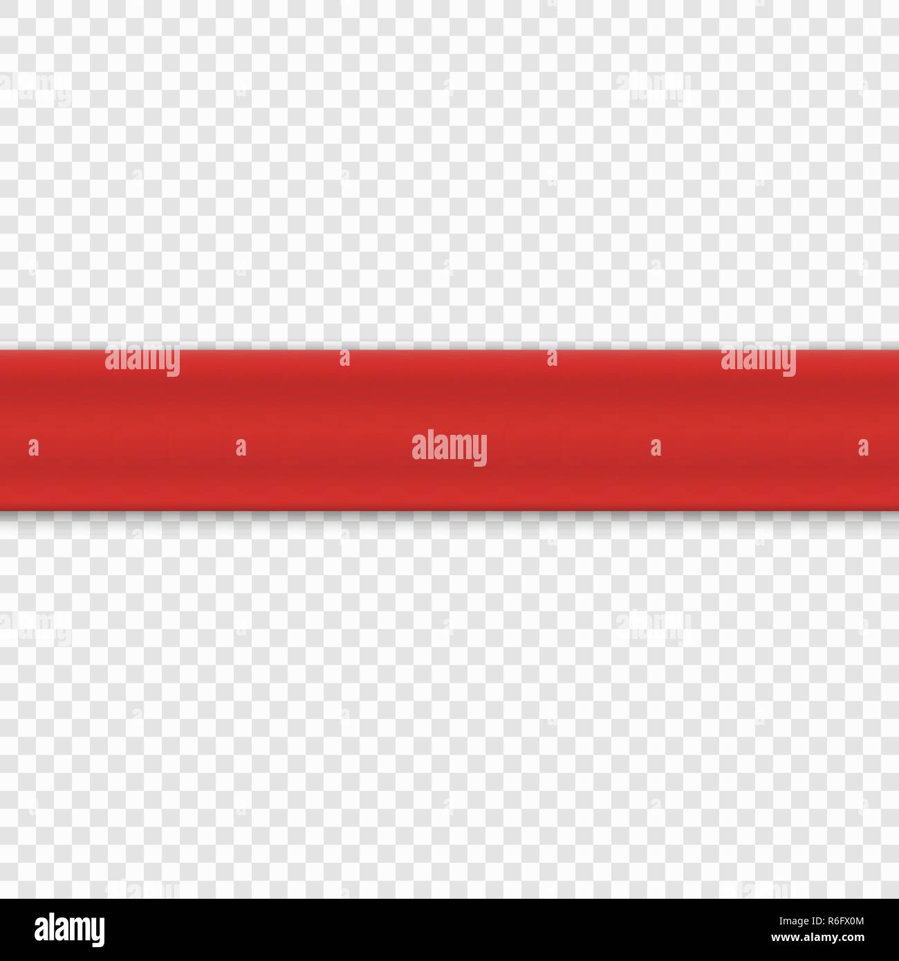 Realistic red ribbon isolated on transparent background Stock Vector ...