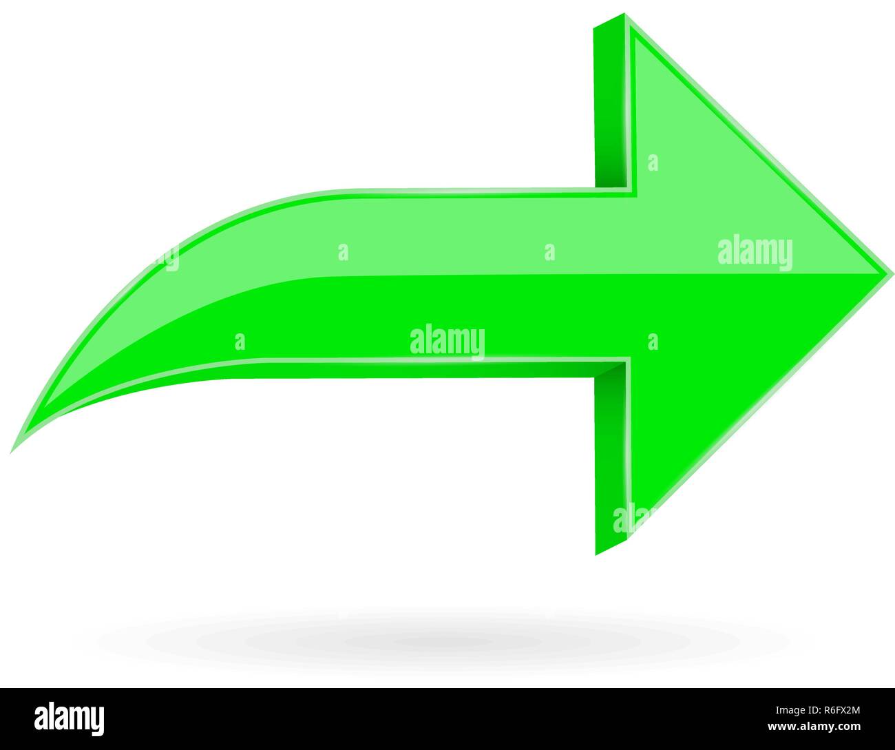 Green Next arrow. Shiny 3d icon Stock Vector Image & Art - Alamy