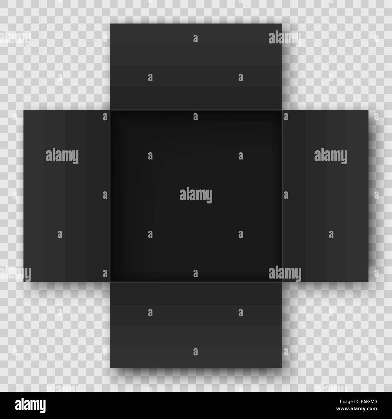 top view open blank box isolated Stock Vector Image & Art - Alamy