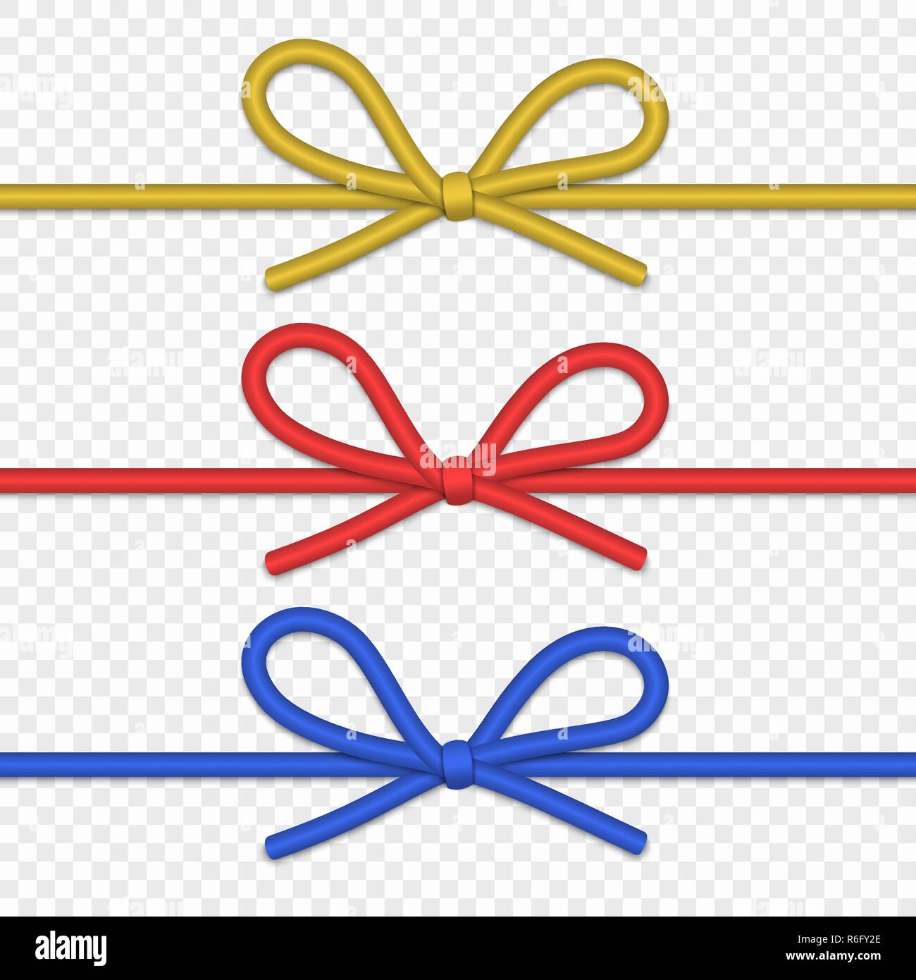 String bow with horizontal thin rope isolated Stock Vector Image & Art ...