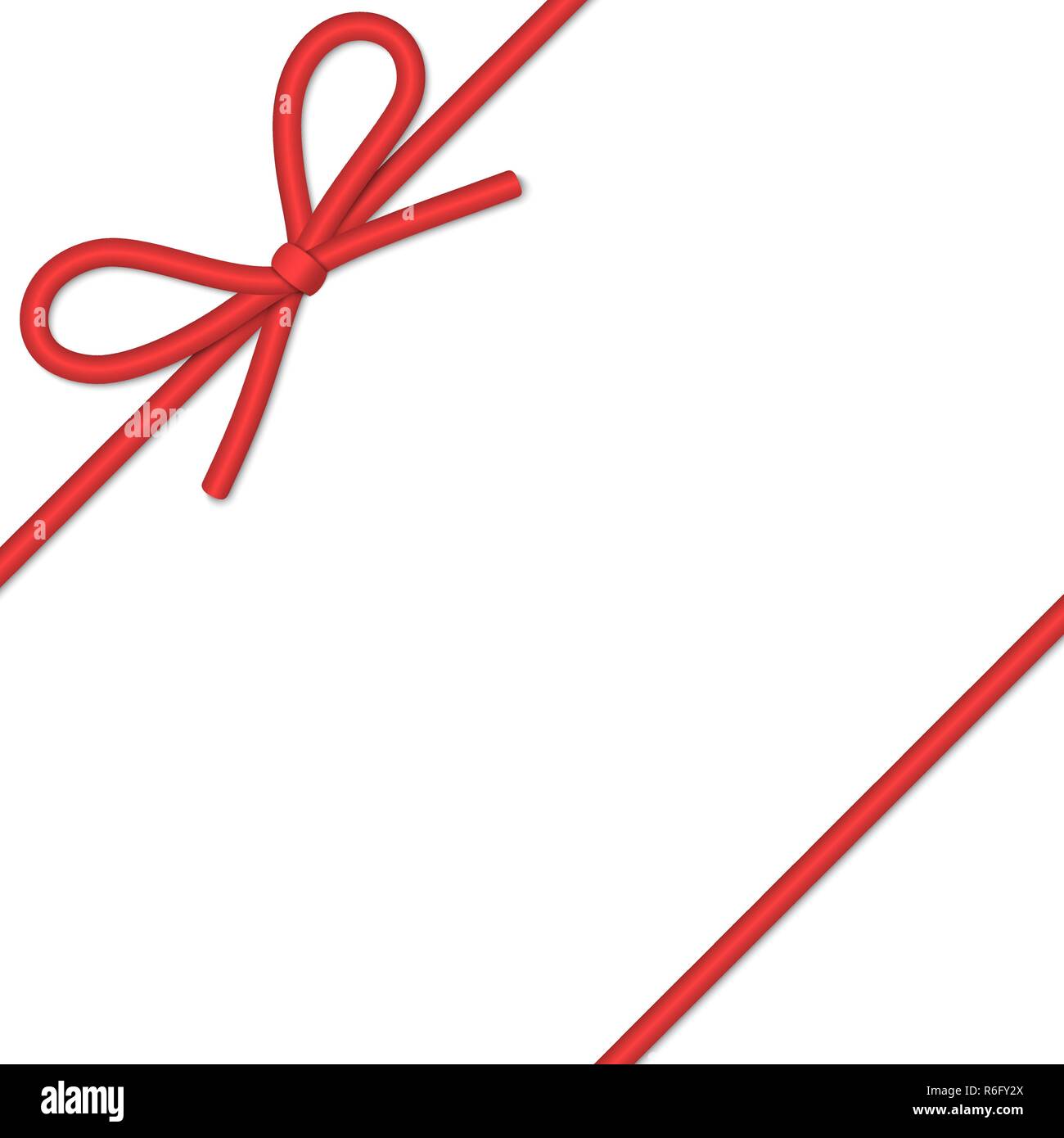 String bow with horizontal thin rope isolated Stock Vector Image & Art ...