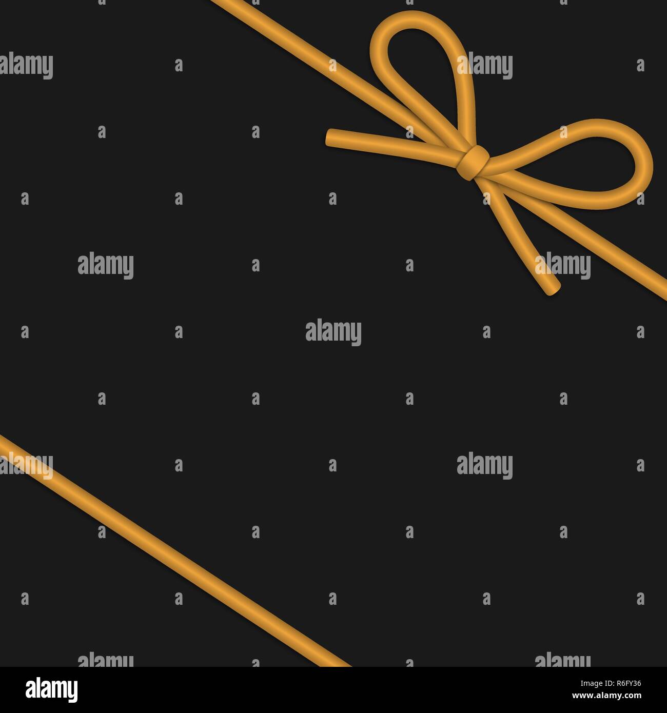 String bow with horizontal thin rope isolated Stock Vector Image & Art ...