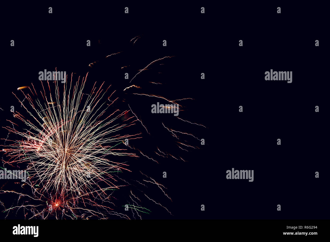 Abstract colored firework background with free space for text Stock ...