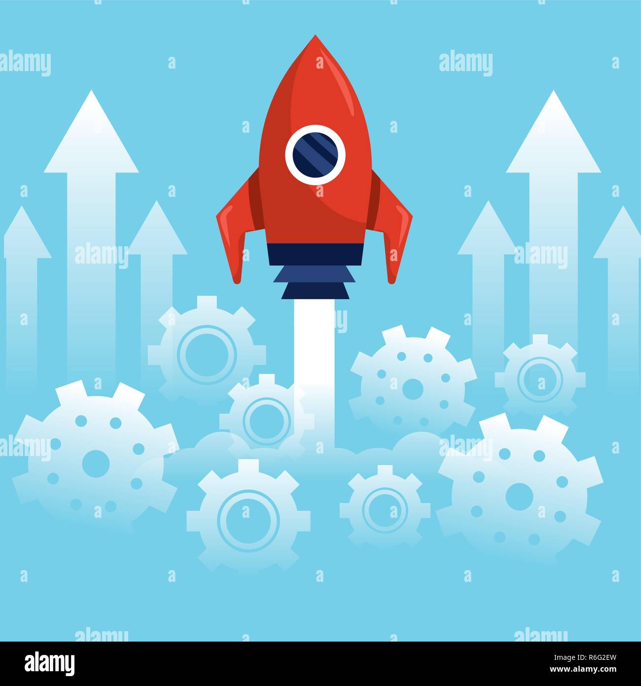 business strategy job with rocket technology Stock Vector Image & Art ...