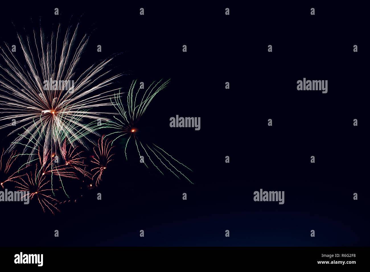 Abstract colored firework background with free space for text Stock ...
