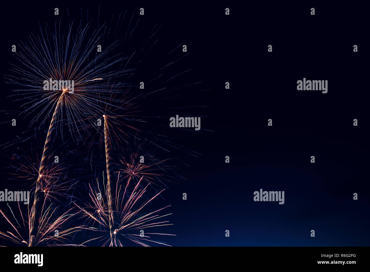Abstract colored firework background with free space for text Stock ...