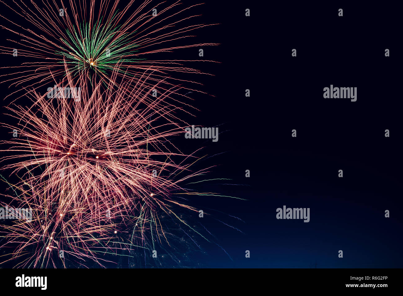 Abstract colored firework background with free space for text Stock ...