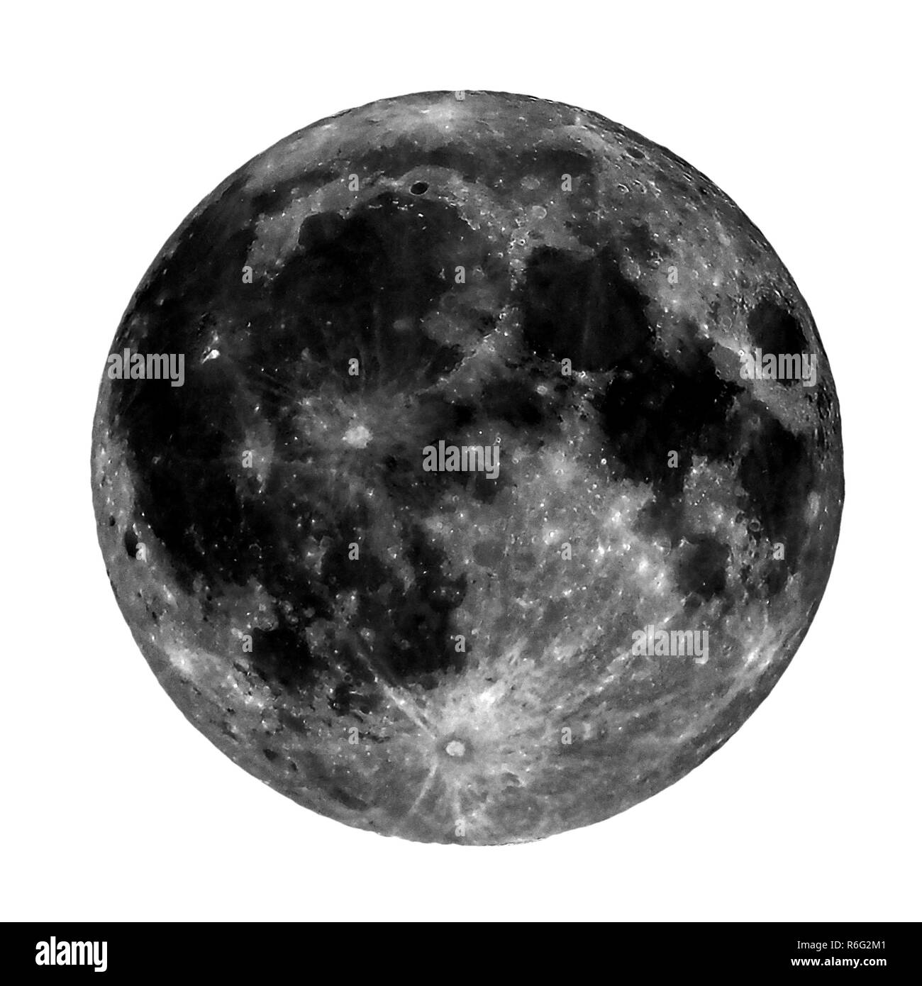 High contrast Full moon isolated Stock Photo - Alamy