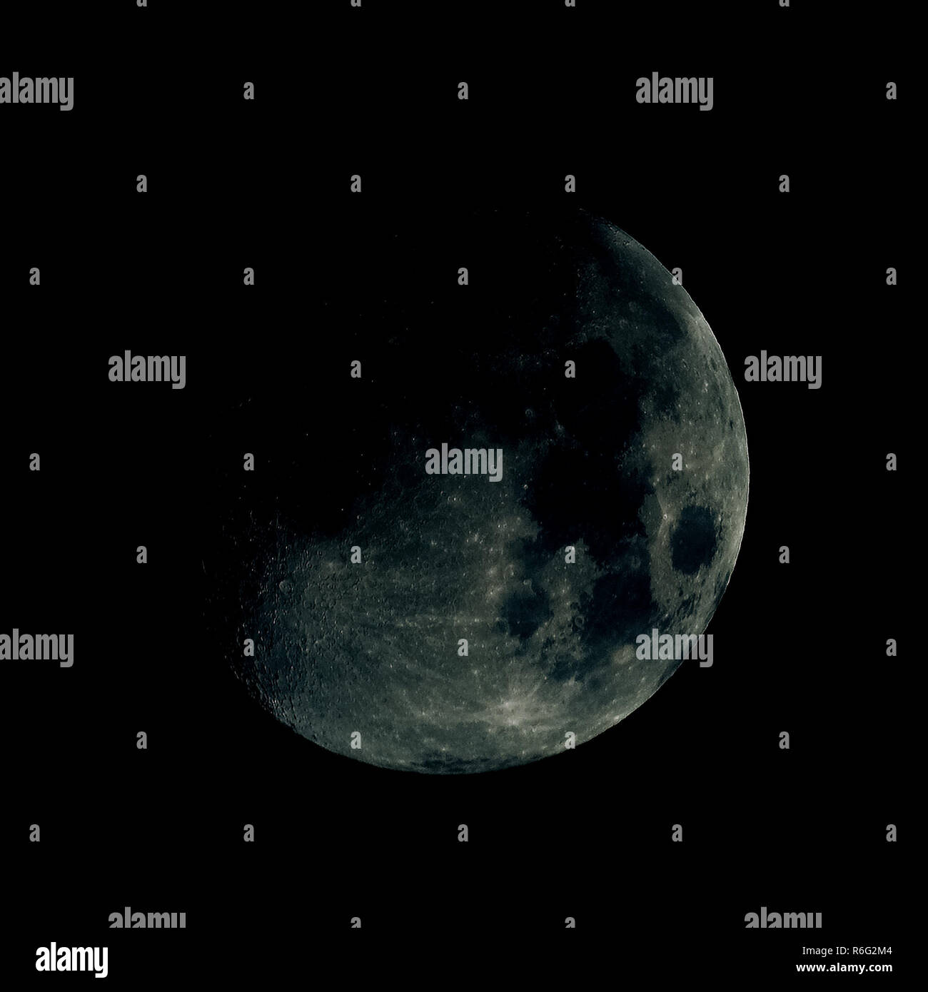 High contrast Almost full moon Stock Photo - Alamy