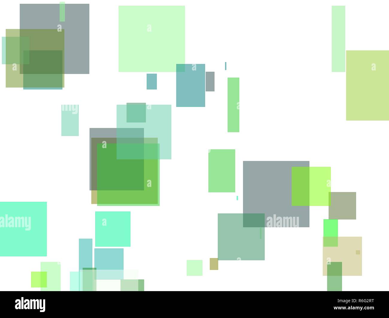 Abstract green squares illustration background Stock Photo - Alamy