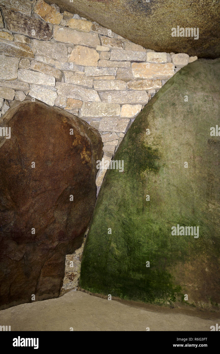 France.Stone Age remains.Brittany.Dept Morbihan. Locmariaquer area ...