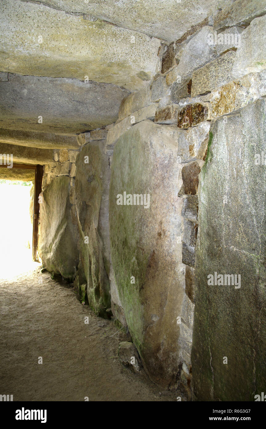 France.Stone Age remains.Brittany.Dept Morbihan. Locmariaquer area ...