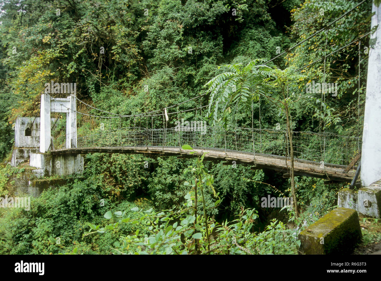 old bridge, yoksum, yuksom, Geyzing, sikkim, india Stock Photo - Alamy