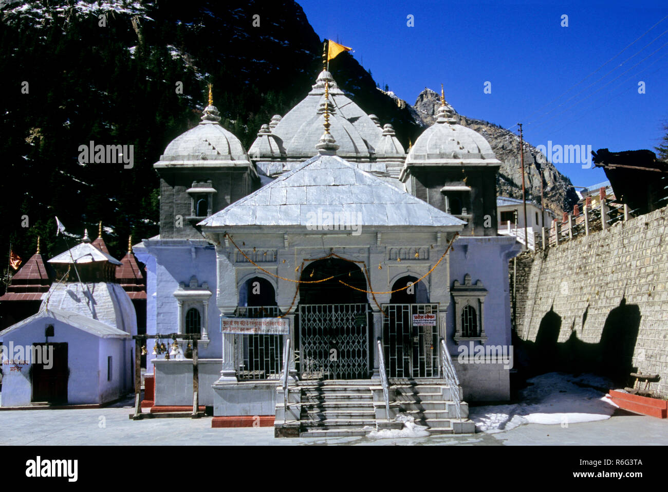 Ganga temple, Gangotri, Gaumukh, uttaranchal, uttarakhand, india, asia ...