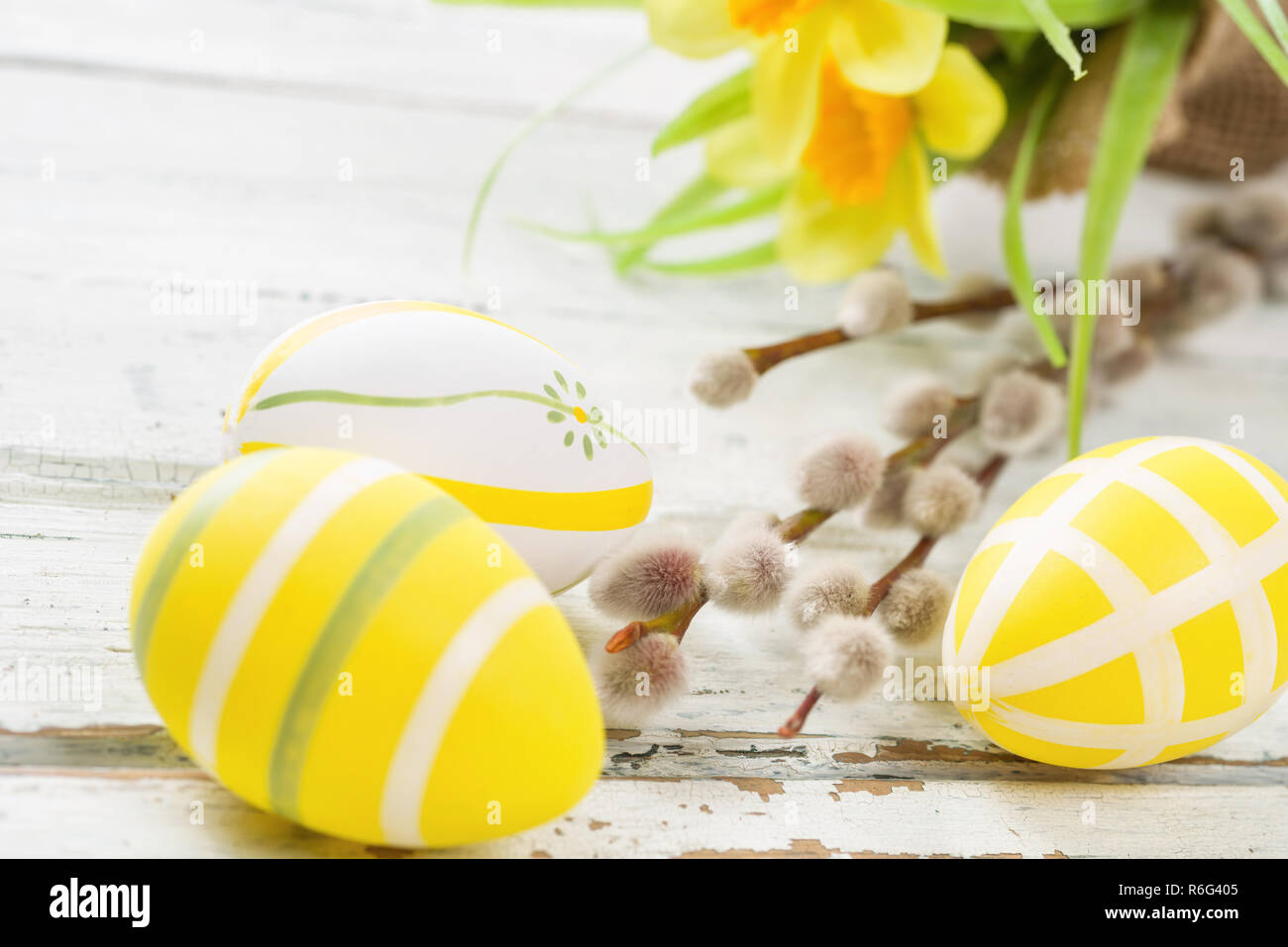 yellow easter eggs Stock Photo - Alamy